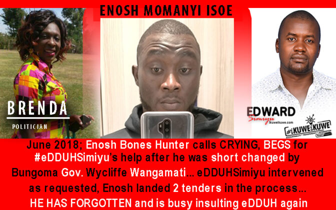 AUDIO: Enosh, a thankless conman who once cried begging for my help is ...